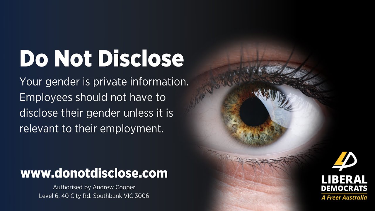 Do Not Disclose - Campaign against the Gender Equality Act (Vic ...