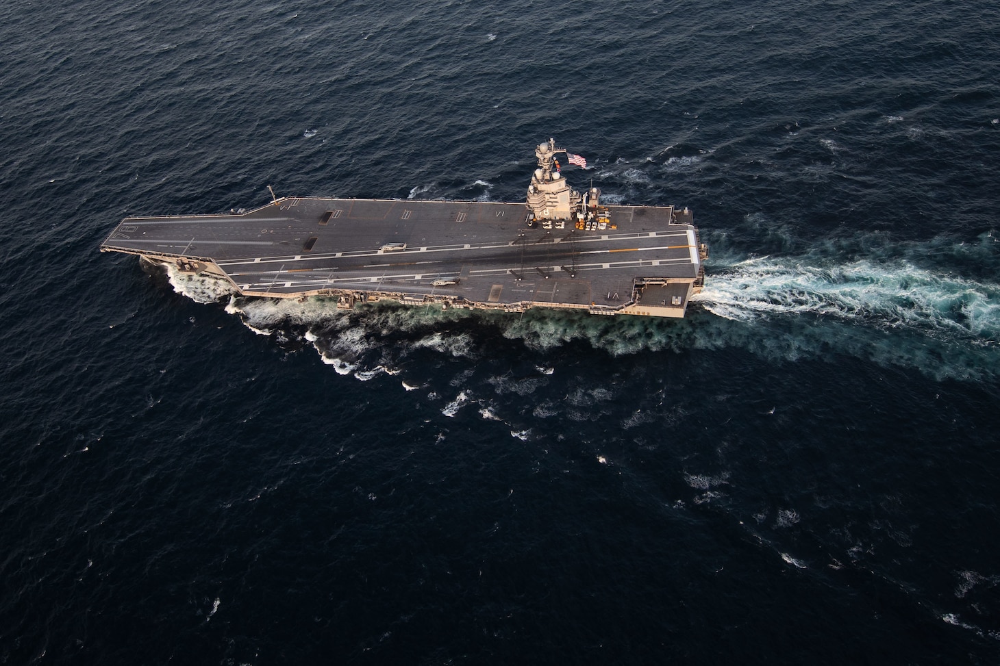USS Gerald R. Ford (CVN 78) Completes First Full Ship Shock Trial Event ...