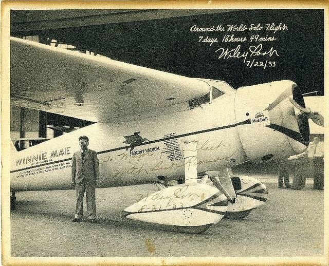 Aviation History - July 22, 1933 - Wiley Post completes solo flight ...