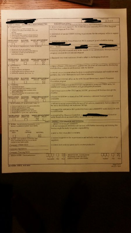 Has an Army servicemember ever encountered a NCO that has recieved a 5/ ...