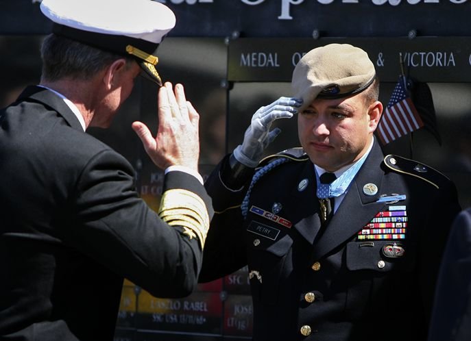 Let's upend things. Is there any situation where officers salute ...