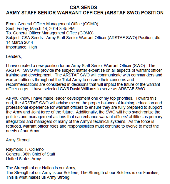 Should congress authorize the Army CW6? | RallyPoint