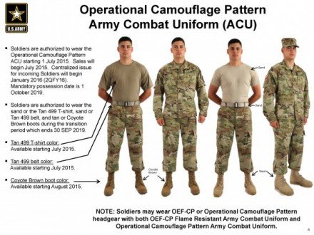 What headgear is authorized for the OEF-CP or OCP uniforms? | RallyPoint