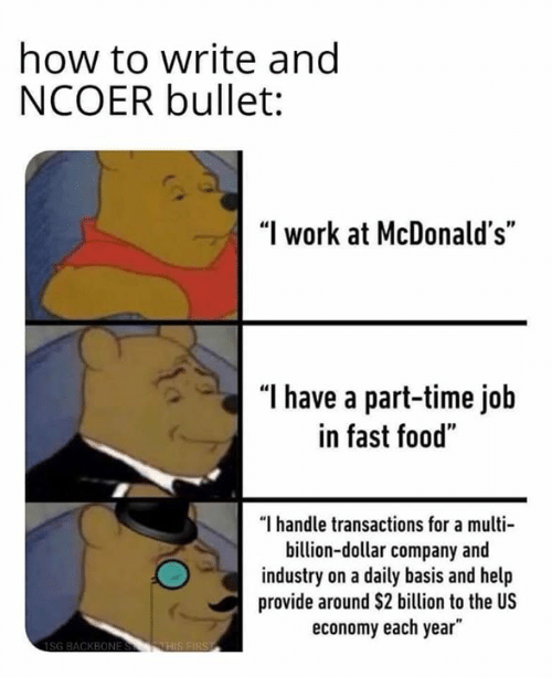 How to quantify and/or enumerate bullets on NCOERs? | RallyPoint