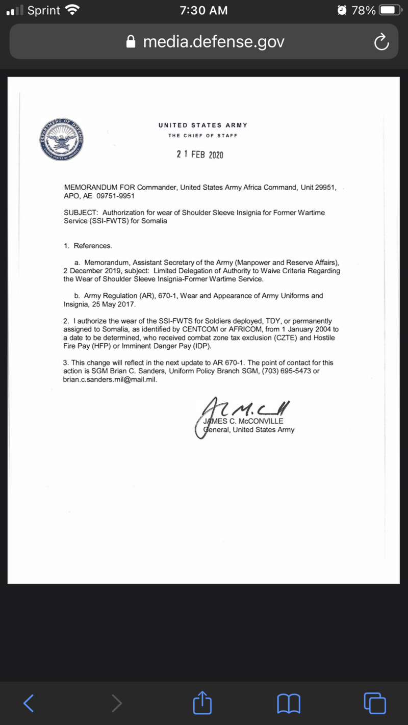 Why are some people allowed to wear the SSI-FWTS patch for Cameroon and ...